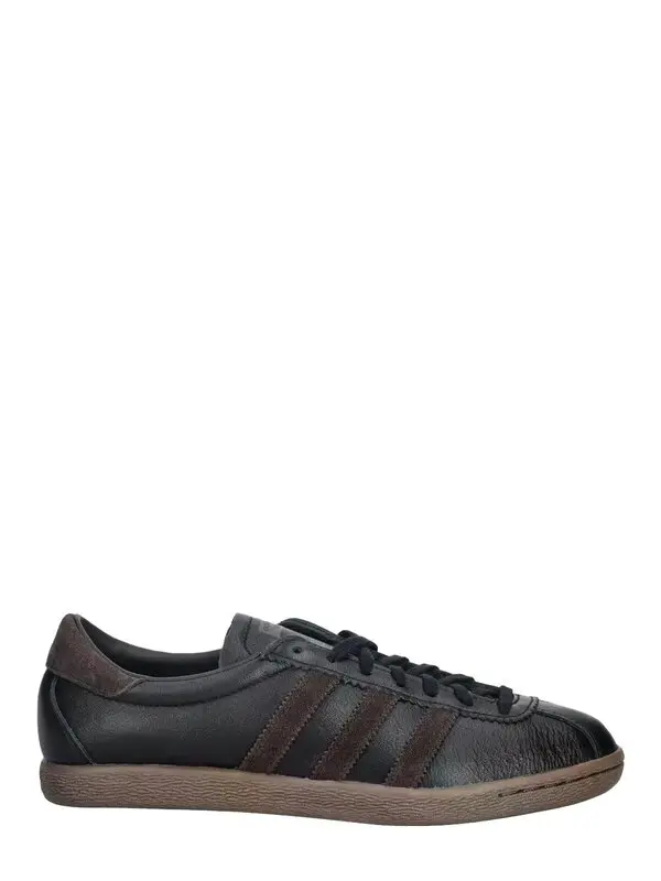 Adidas Tobacco Three-stripe Lace-up Sneakers - Black