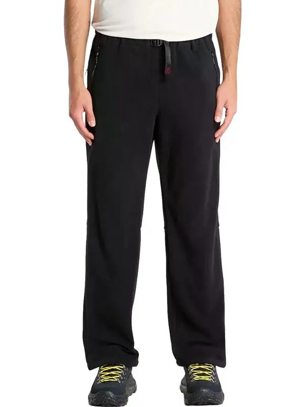 Gramicci Belted Fleece-texture Track Pants - Black