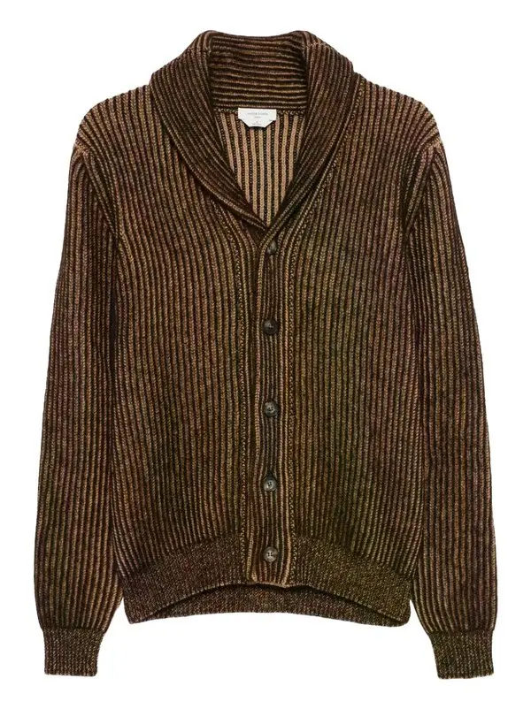 Jacob Cohen Striped Shawl-collar Cardigan - Brown