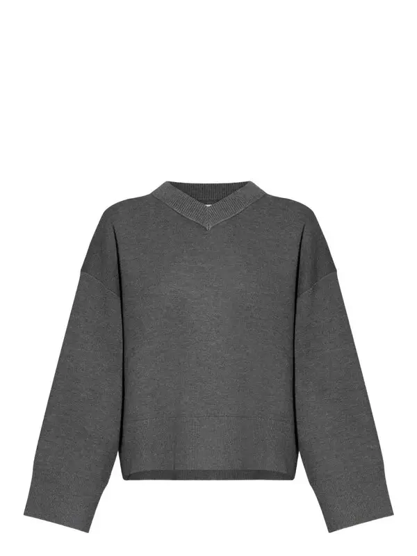 SAMSOE SAMSOE Salula V-neck Sweater - Grey