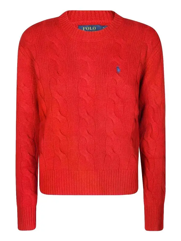 Polo Ralph Lauren Cable-knit Sweater With Signature Polo Pony - Red