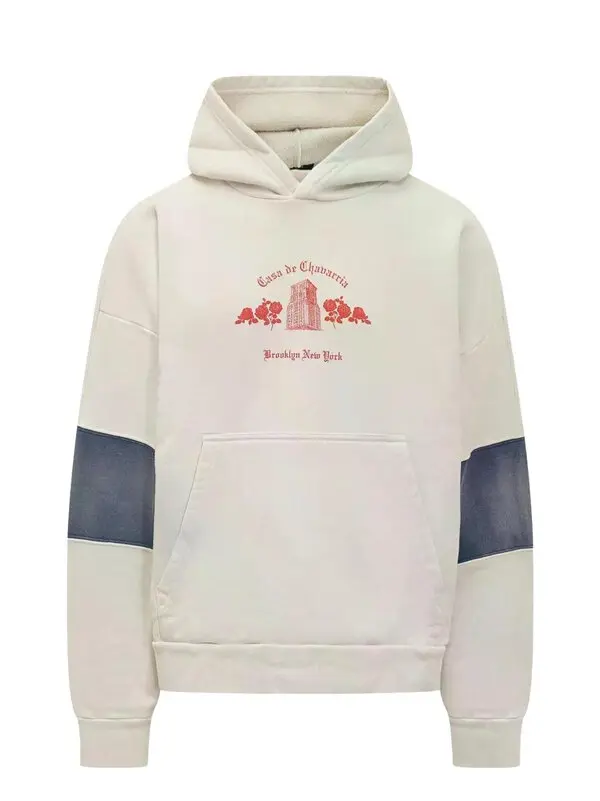 WILLY CHAVARRIA Casa De Chavarria Panelled Hoodie - Neutrals