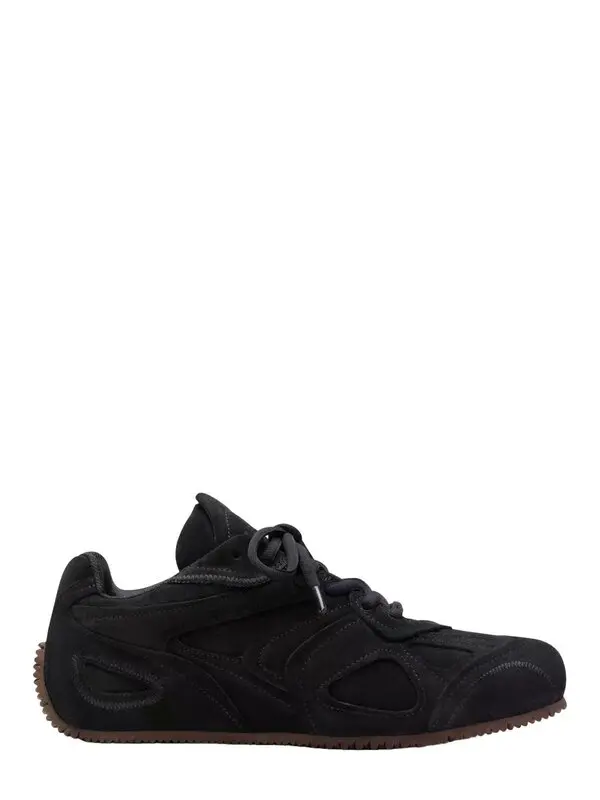 Axel Arigato Slow Runner Layered Suede Sneakers - Black