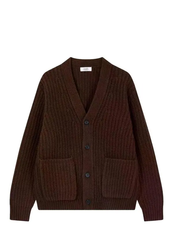 STUDIO TOMBOY Patch-pocket Cardigan - Brown