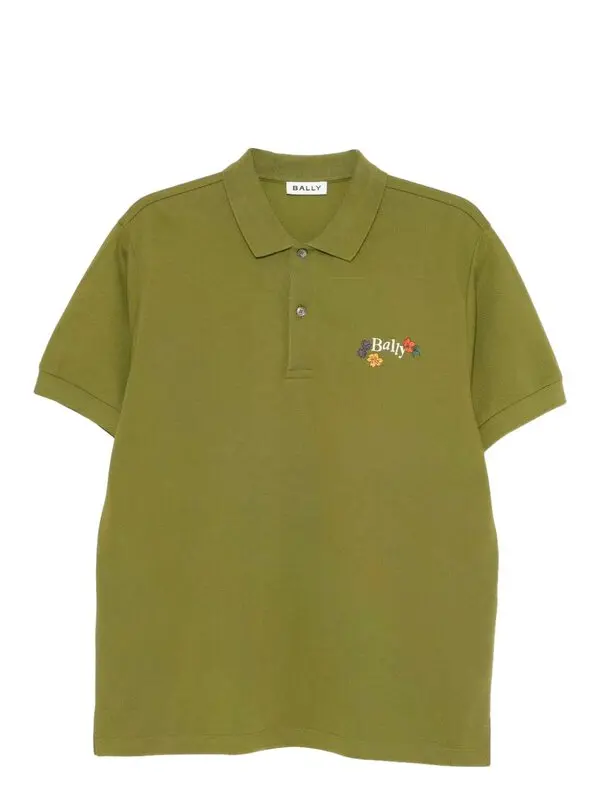 Bally Logo Cotton Polo Shirt - Green