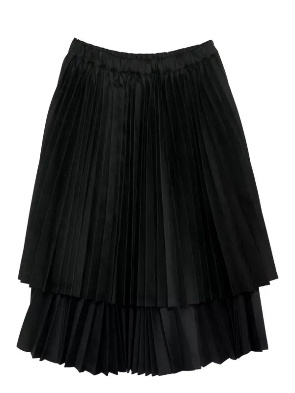 Comme Des Garçons Pleated Midi Skirt - Black