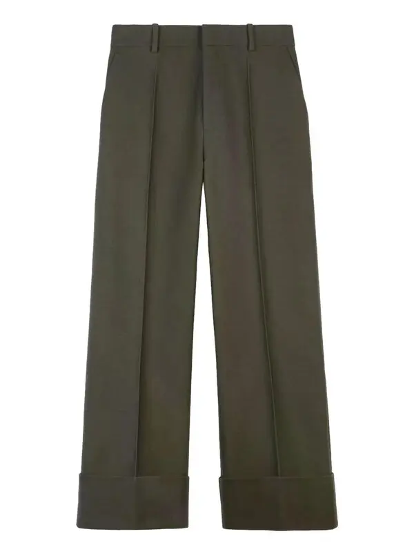 TOD'S Cuffed-hem Trousers - Green