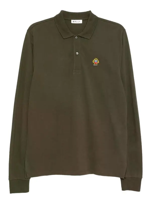 Bally Embroidered-logo Cotton Polo Shirt - Green