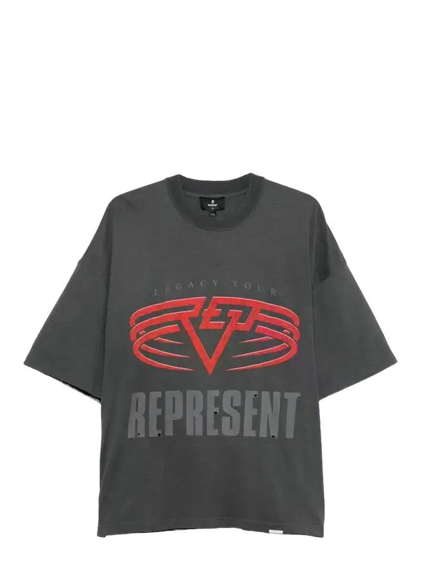 REPRESENT Logo-print T-shirt - Grey