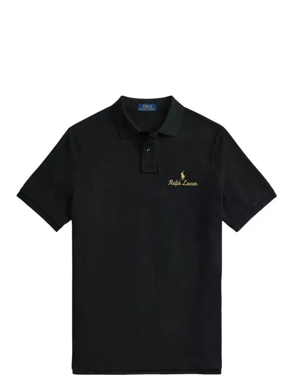 Polo Ralph Lauren Embroidered-logo Polo Shirt - Black