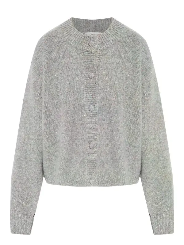 FRAME Long-sleeve Cashmere Cardigan - Grey