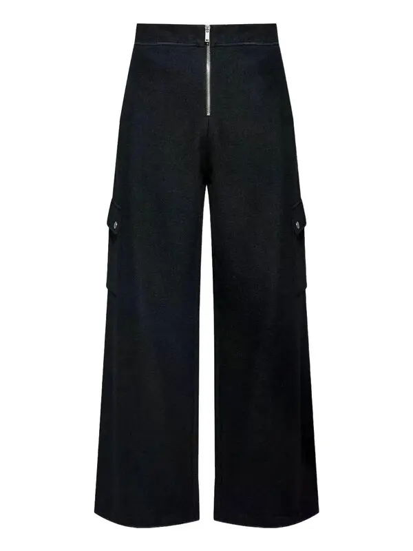 JIL SANDER Zip-fastening Wool Blend Trousers - Black
