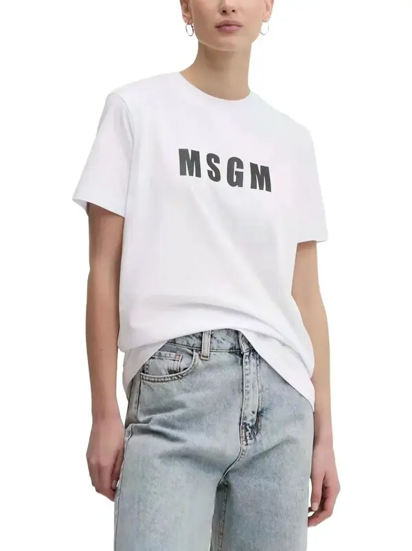 MSGM Logo-print T-shirt - White
