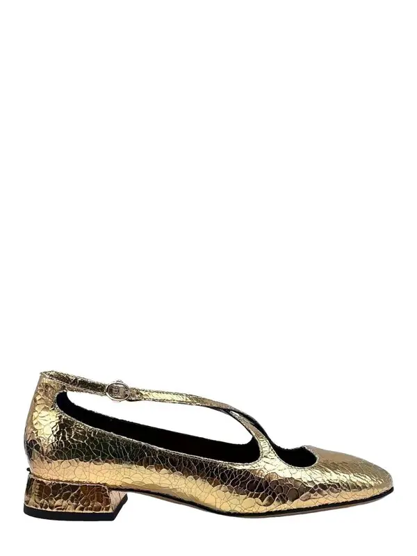 A.BOCCA Two For Love Criss-cross-strap Pumps - Gold