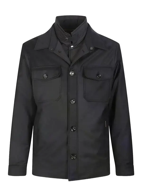 MOORER Chest-pocket Jacket - Black