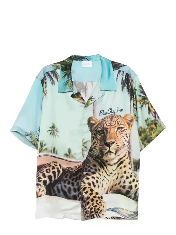 BLUE SKY INN Leopard-print Shirt - Green