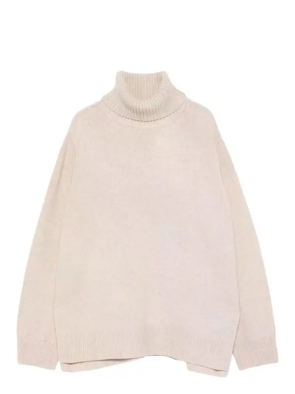 Maison Kitsuné Roll-neck Wool Jumper - Neutrals