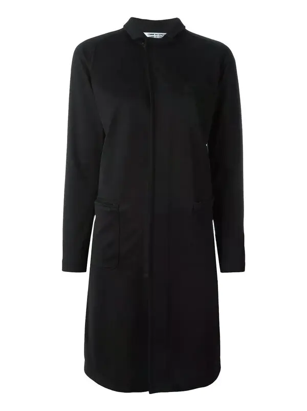 Comme Des Garçons Long Line Jersey Overcoat - Black