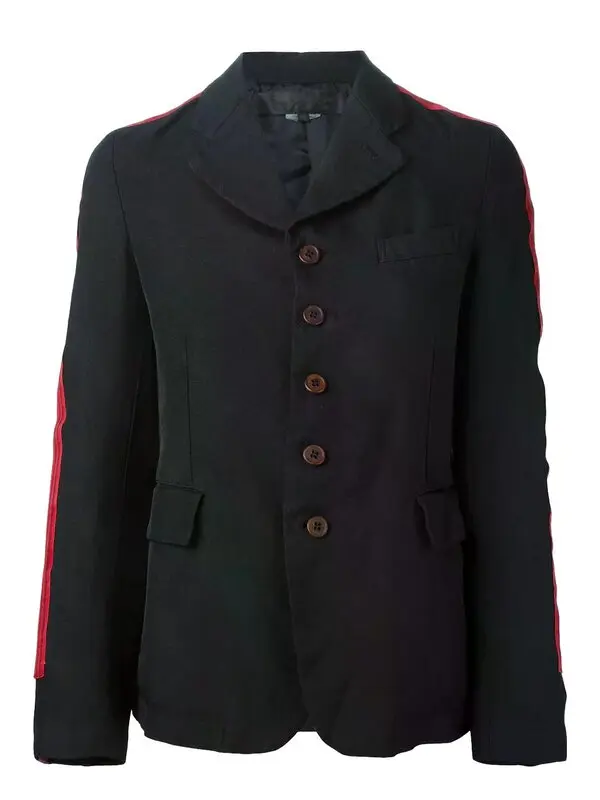 Comme Des Garçons Patch Stripe Blazer - Black