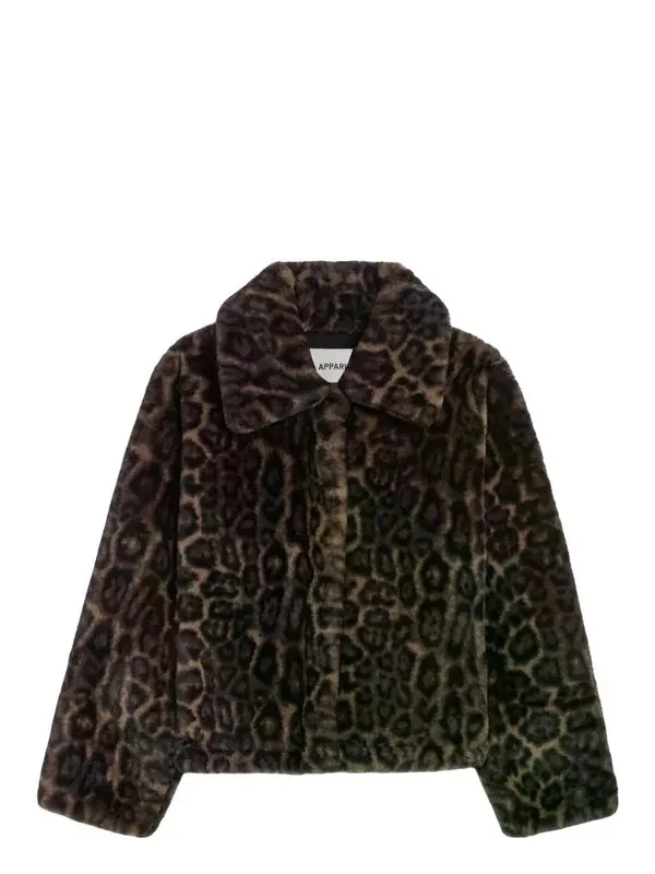Apparis Leopard-print Jacket - Brown