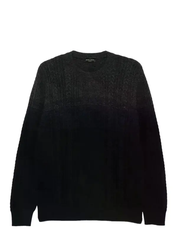 ROBERTO COLLINA Crew-neck Long Sleeve Sweater - Blue
