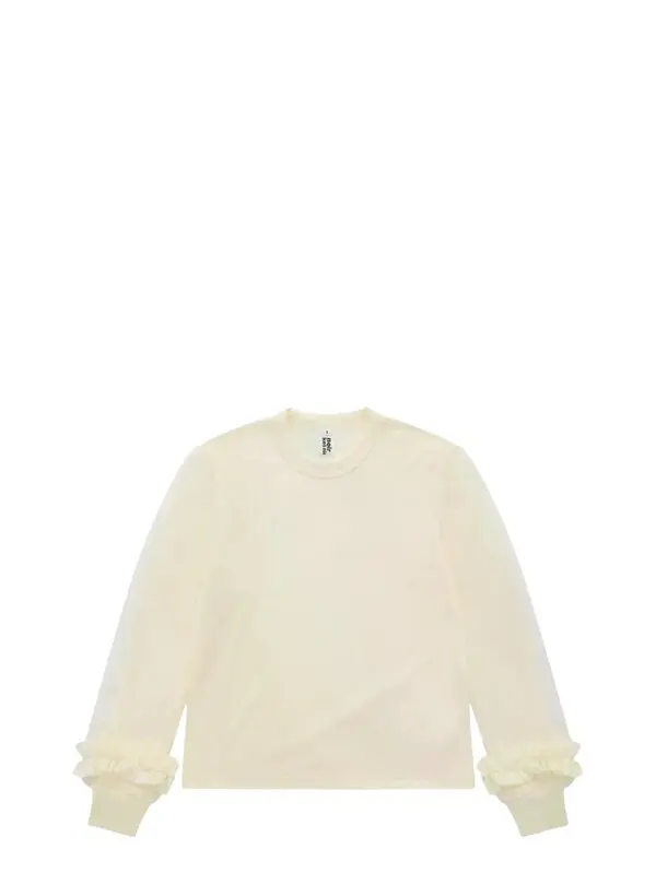 Noir Kei Ninomiya Ruffled-sleeve Sweatshirt - Neutrals