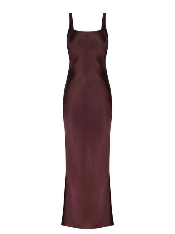 SAMSOE SAMSOE Sanuna Square-neck Split Dress - Brown