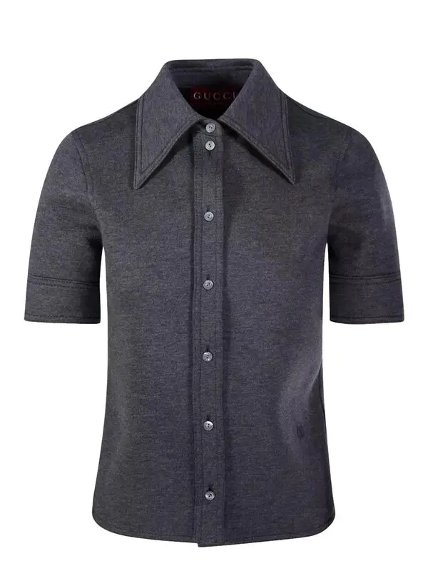 Gucci Button Collar Shirt - Grey