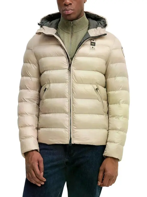 BLAUER. Hooded Padded Jacket - Neutrals