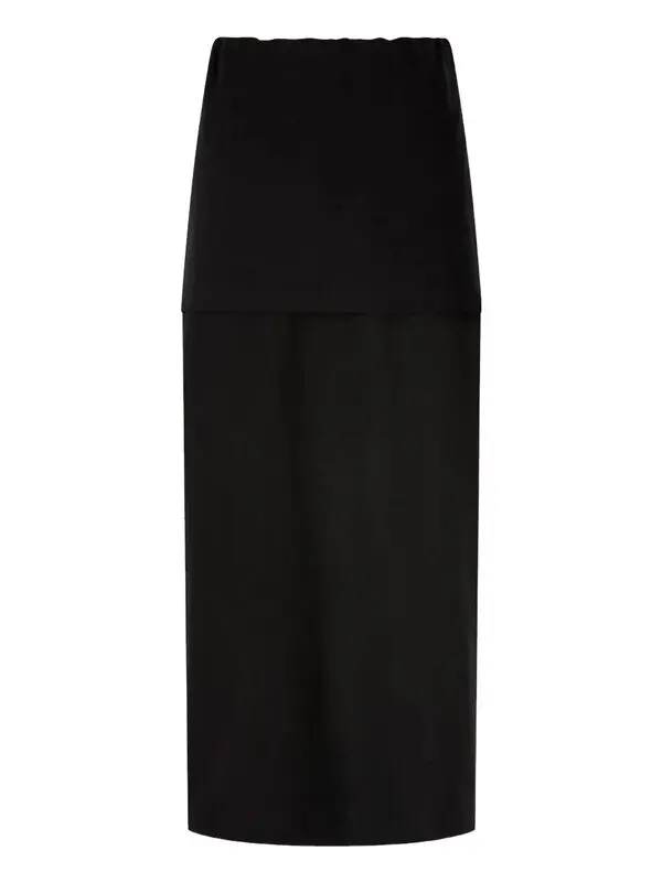 STUDIO TOMBOY Layered Long Skirt - Black