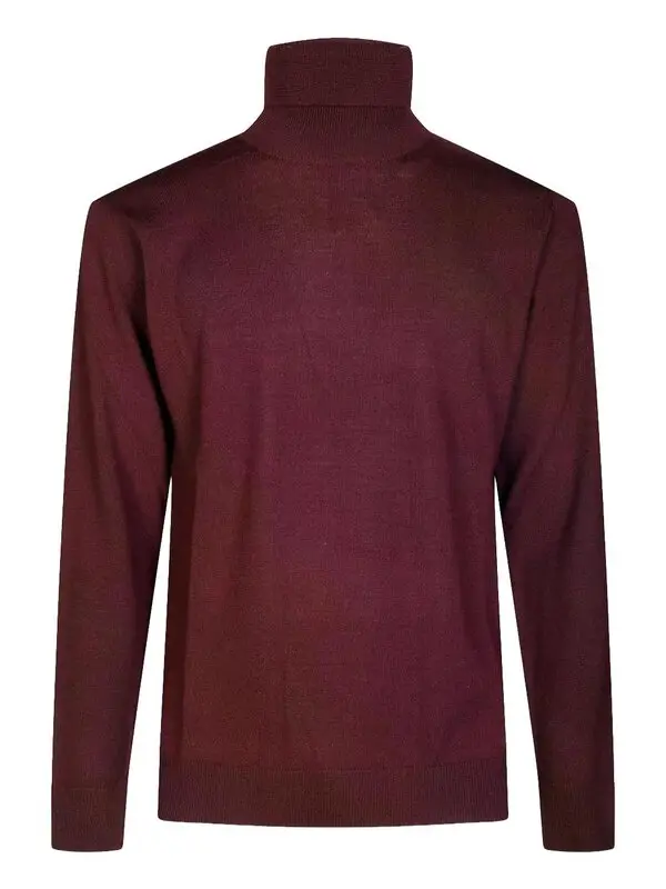 DANIELE FIESOLI Long-sleeves Merino Turtleneck Sweater - Purple
