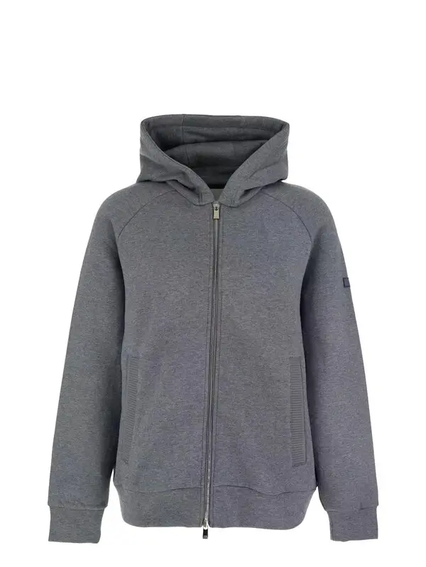 TATRAS Logo-patch Zip-front Hoodie - Grey