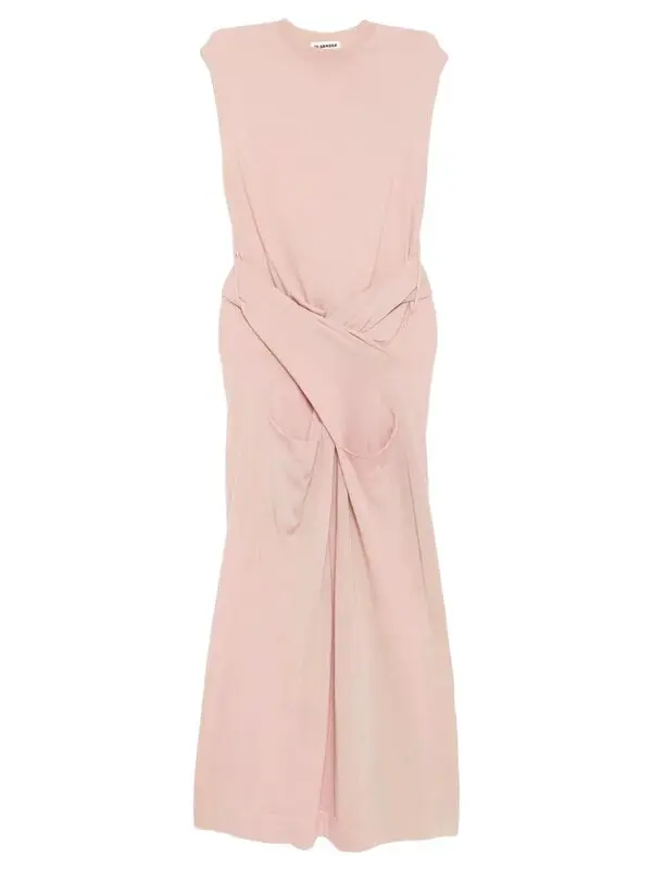 JIL SANDER Draped Sleeveless Dress - Pink