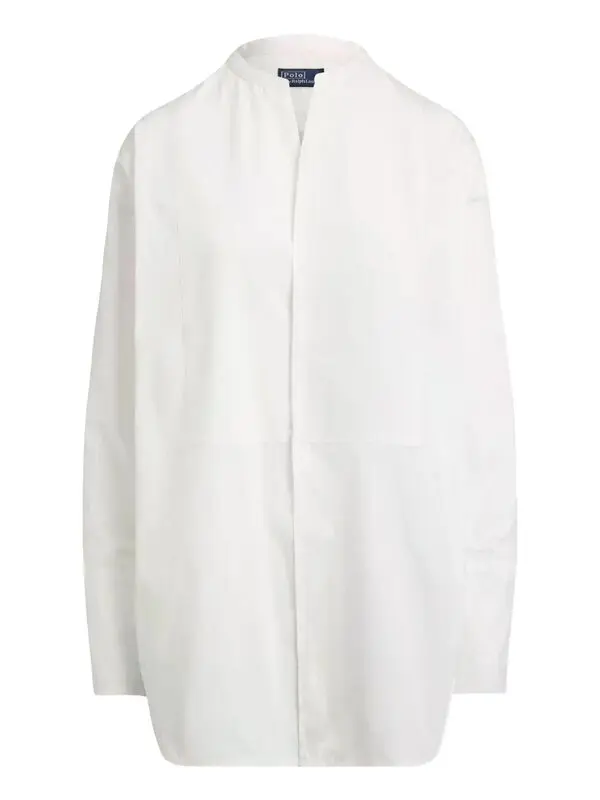 Polo Ralph Lauren Mandarin-collar Cotton Shirt - White