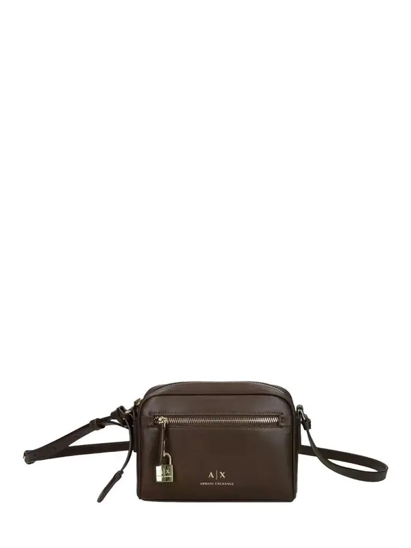Armani Exchange Lock-detail Cross Body Bag - Brown