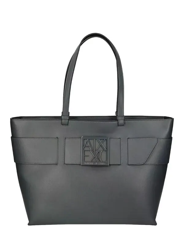 Armani Exchange Buckle-detail Tote Bag - Grey