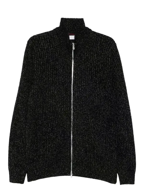 Brunello Cucinelli Long-sleeved Zip-up Cardigan - Black