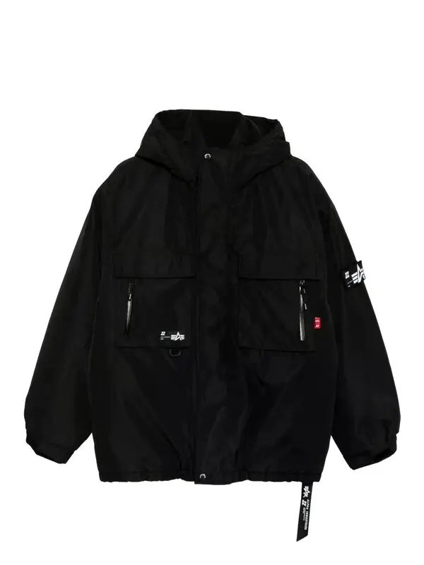 Izzue Hooded Padded Jacket - Black