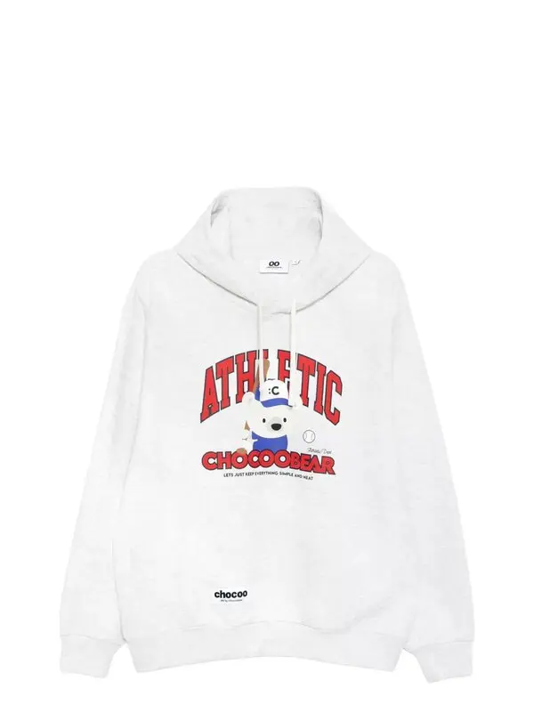 CHOCOOLATE Hooded Pullover Sweatshirt - Grey