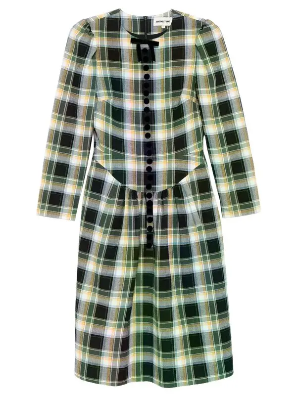 SHUSHU/TONG Plaid Dress - Black