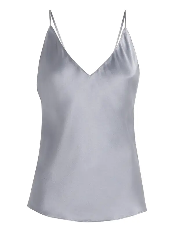 ANINE BING Silk Cami Top - Blue