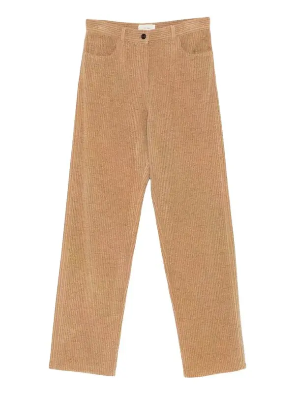 THE ROW Straight Leg Corduroy Trousers - Black