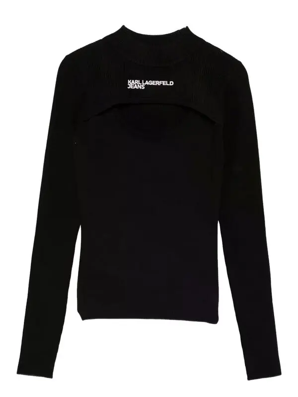 Karl Lagerfeld Fine-ribbed Jumper - Black