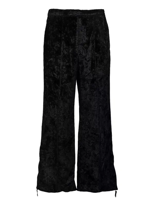 Toga Textured Velvet Straight-leg Trousers - Black