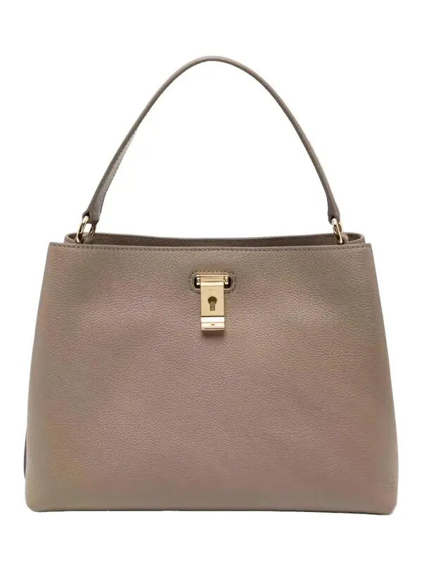 Bally Top Handle Shoulder Bag With Lock Fastening - Brown