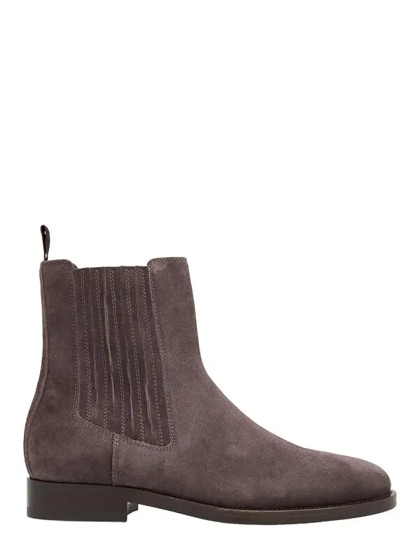 Brunello Cucinelli Suede Chelsea Boots - Dkgray