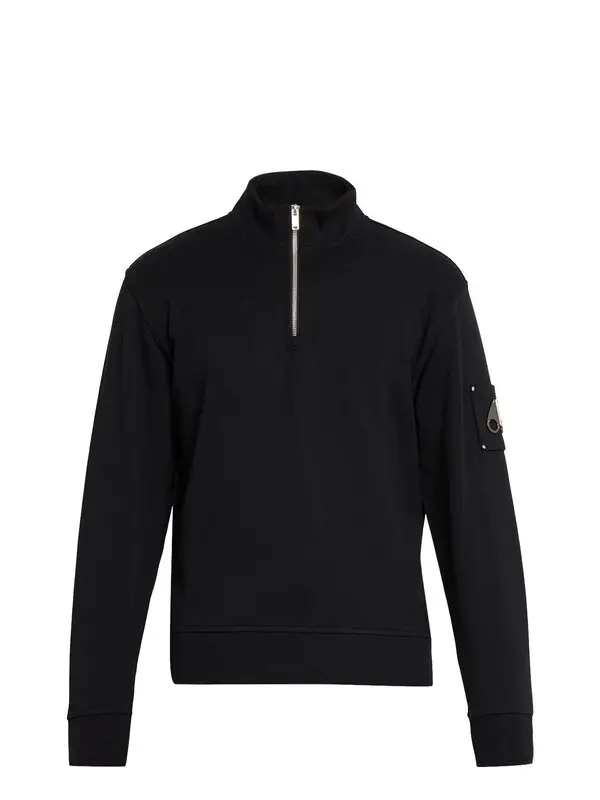 Moose Knuckles Hartsfield Quarter-zip Sweatshirt - Black