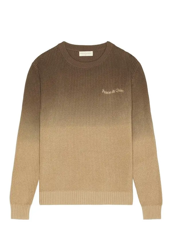 MUSEUM OF PEACE & QUIET Wordmark Knit Sweater - Brown