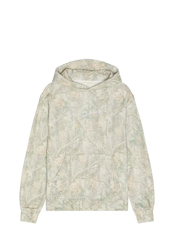 MUSEUM OF PEACE & QUIET Wordmark Camo Distressed Hoodie - Camouflage