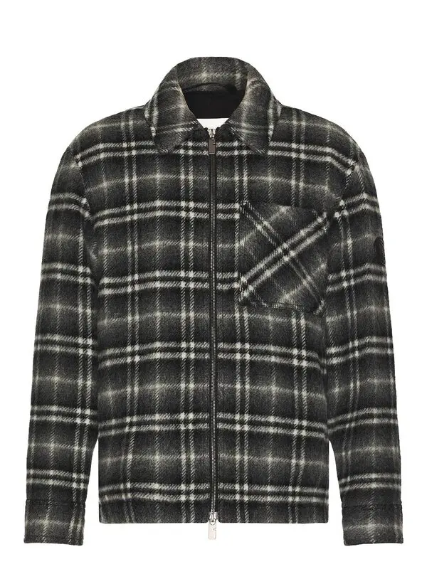 Burberry Oran Overshirt - Chess Black & Bass Grey
